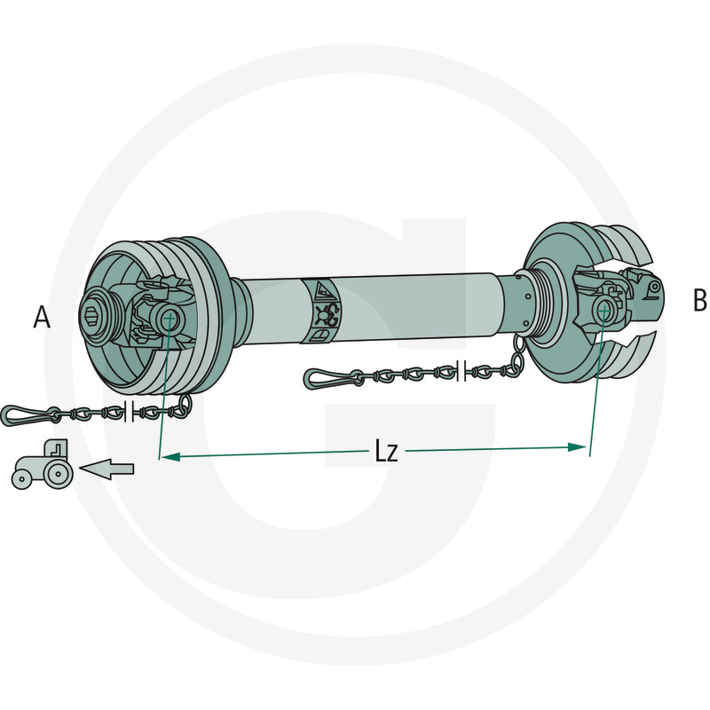 Walterscheid PTO shaft, size: W400E, length: 1010 mm
