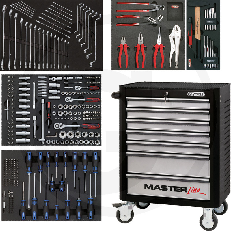 KS Tools MASTERline Tool trolley set, 364 pcs with 7 drawers